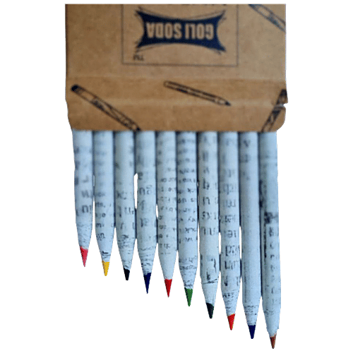 Buy Goli Soda Newspaper Colour Pencils - Upcycled, Zero Waste, Non ...