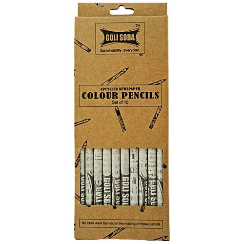 Buy Goli Soda Newspaper Colour Pencils - Upcycled, Zero Waste, Non ...