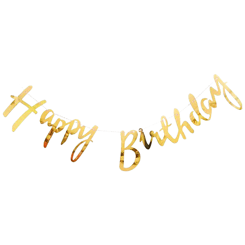Buy CherishX Happy Birthday Letters Cursive Banner - For Girls, Boys ...