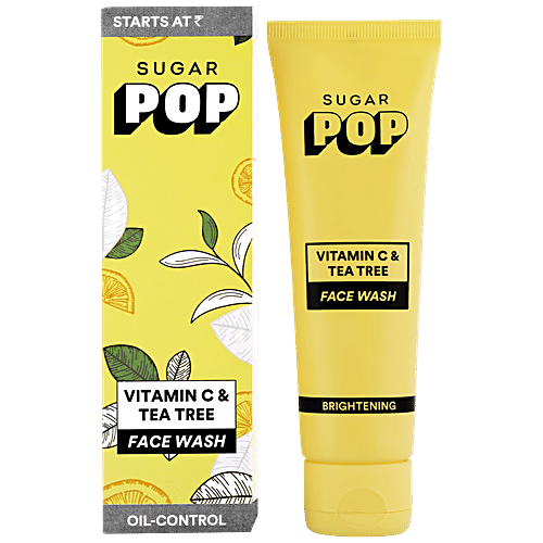 Buy SUGAR POP Vitamin C & Tea Tree Face Wash - Deep Cleansing, Controls ...