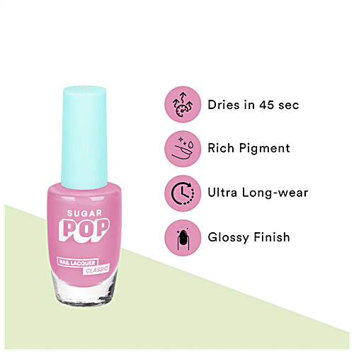 Buy SUGAR POP Nail Lacquer - Classic, Quick-Drying, Rich Pigments ...