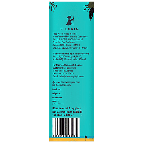 Buy PILGRIM Volcanic Lava Ash Foaming Face Wash With Built-In Brush ...