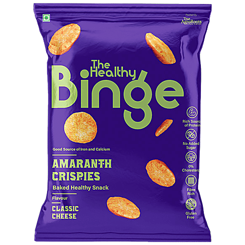 Buy The Healthy Binge Amaranth Crispies - Classic Cheese, Guilt Free ...