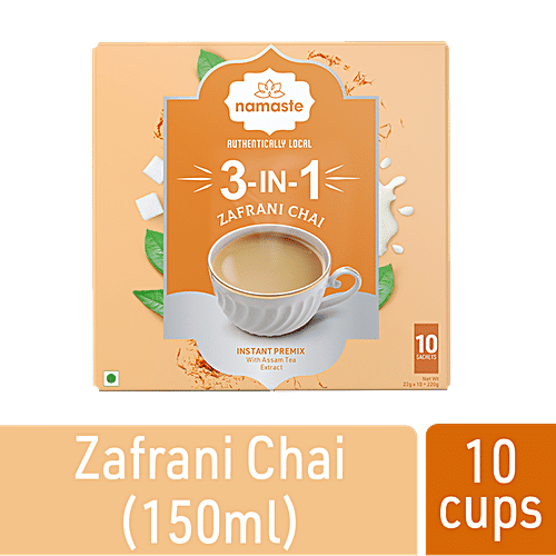 NAMASTE CHAI 3-In-1 Instant Tea Premix - Zaffrani Chai, Assam Tea ...