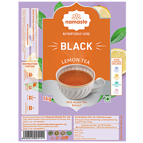 Buy NAMASTE CHAI Instant Tea Premix, Black Lemon Assam Tea Powder ...