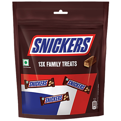 Buy Snickers Family Treats Peanut Chocolate Bars Online at Best Price ...