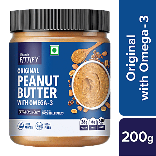 Buy Saffola FITTIFY Original Peanut Butter with Omega-3 Extra Crunchy ...
