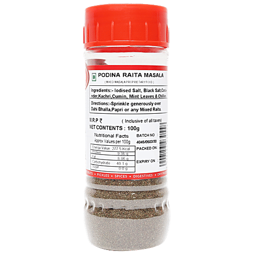 Buy ROOPAK'S PIK-N-PAY Podina Raita Masala - Natural, Homemade, Spice ...