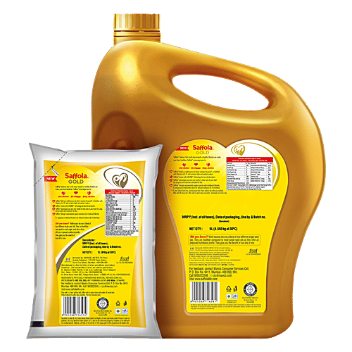 Buy Saffola Refined Cooking Oil | Blend Of Rice Bran & Corn Oil | Helps ...