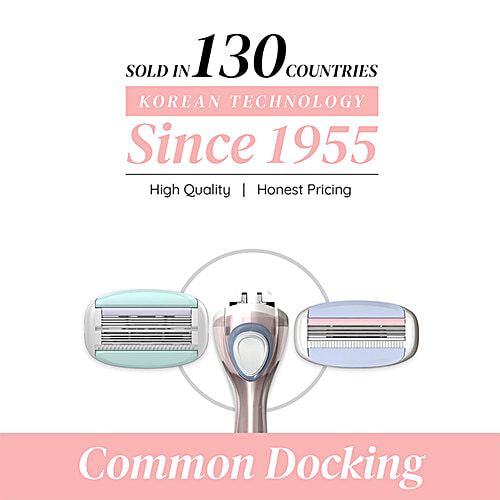 Buy LetsShave Evior 3 Razor For Women - Triple Blade, Korean Design ...