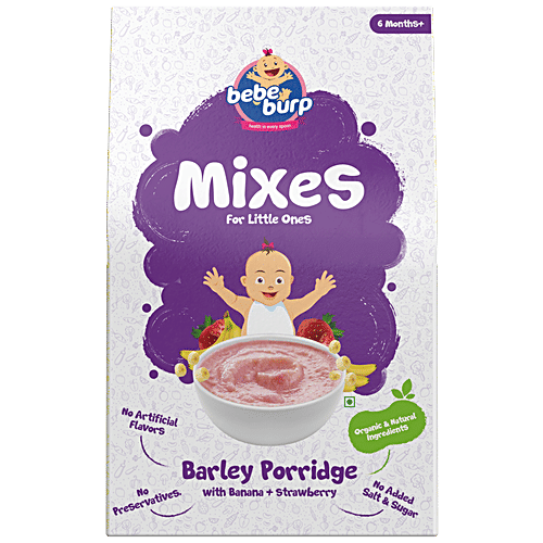 Buy bebe burp Barley Porridge Mixes - With Banana & Strawberry, Organic ...