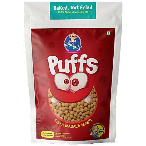 Buy bebe burp Masala Masti Puffs - Protein Snack, Baked, No Maida ...