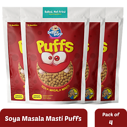 Buy bebe burp Masala Masti Puffs - Protein Snack, Baked, No Maida ...