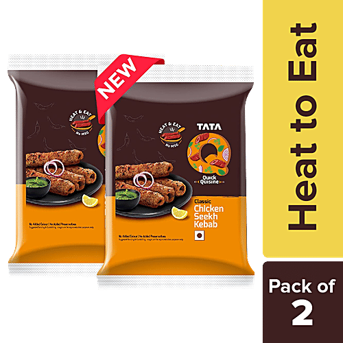Buy TATA Q Ready To Eat Classic Chicken Seekh Chicken Kebab - High ...