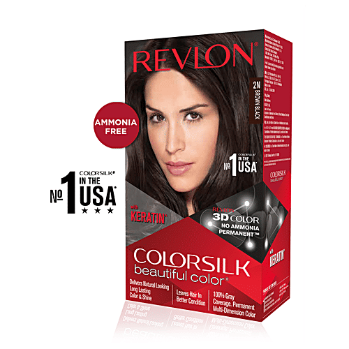 Buy Revlon Colorsilk Hair Color With Keratin - Provides 100% Gray ...