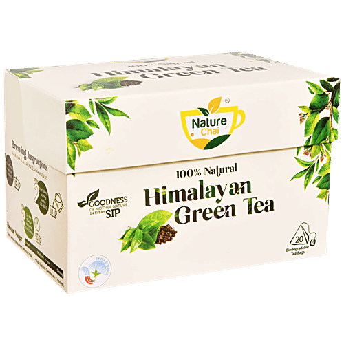 Buy Nature Chai Himalayan Green Tea - Biodegradable Pyramid Bags, For ...