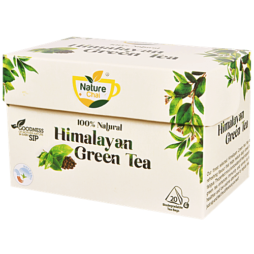 Buy Nature Chai Himalayan Green Tea - Biodegradable Pyramid Bags, For ...