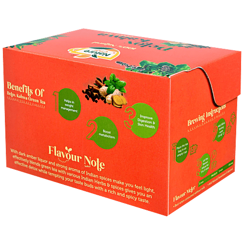 Buy Nature Chai Detox Kahwa Green Tea - Biodegradable Pyramid Bags, For ...