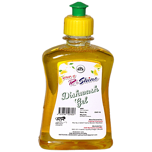 Buy DNR's R-Shine Dishwash Gel - Kills 99.9% Germs, Removes Tough ...