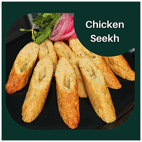 Buy Meatington Chicken Seekh Kebab - Rich Source Of Protein & Fibre ...