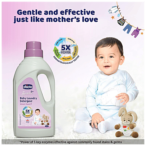 Buy Chicco Sensitive Baby Laundry Detergent - Delicate Flowers, Removes ...