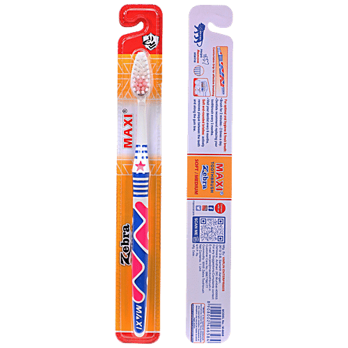 Buy MAXI Zebra Toothbrush - For Oral Hygiene & Fresh Breath, Soft ...