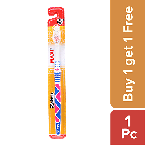 Buy MAXI Zebra Toothbrush - For Oral Hygiene & Fresh Breath, Soft ...