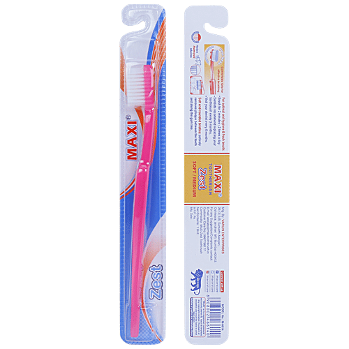 Buy MAXI Zest Toothbrush - For Oral Hygiene & Fresh Breath, Soft ...