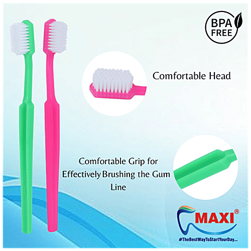 Buy MAXI Zest Toothbrush - For Oral Hygiene & Fresh Breath, Soft ...