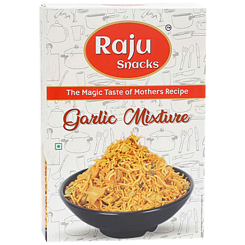 Buy Raju Snacks Garlic Mixture - Mix Of Spice & Flavours, Delectable ...