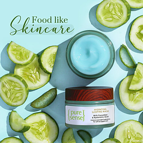 Buy PureSense Hydrating Sleeping Mask - Cucumber & Hyaluronic Acid, For ...