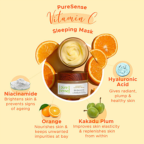 Buy PureSense Vitamin C Sleeping Mask - Niacinamide, For Illuminated ...