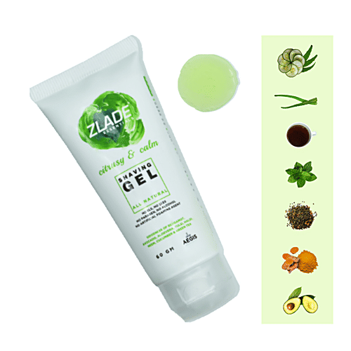 Buy ZLADE All-Natural Clear Shaving Gel - Softens Beard, Prevents Razor ...