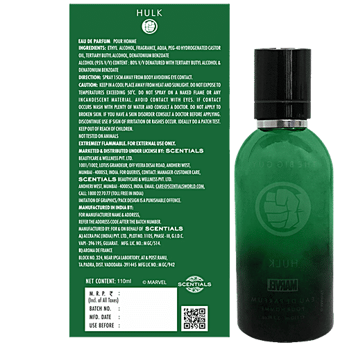 Buy Marvel Hulk Eau De Parfum - Long-Lasting Fragrance, For Men Online ...