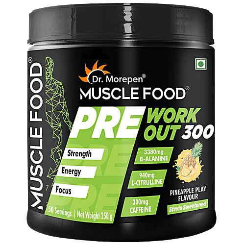 Buy Dr. Morepen Muscle Food Pre Workout - For Strength, Energy & Focus ...