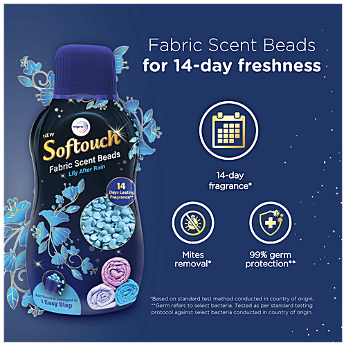 Buy Softouch Fabric Scent Beads - Lily After Rain, Blue, Long-lasting ...