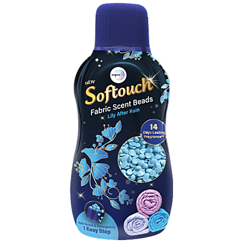 Buy Wipro Softouch Fabric Scent Beads - Lily After Rain, Blue, Long ...