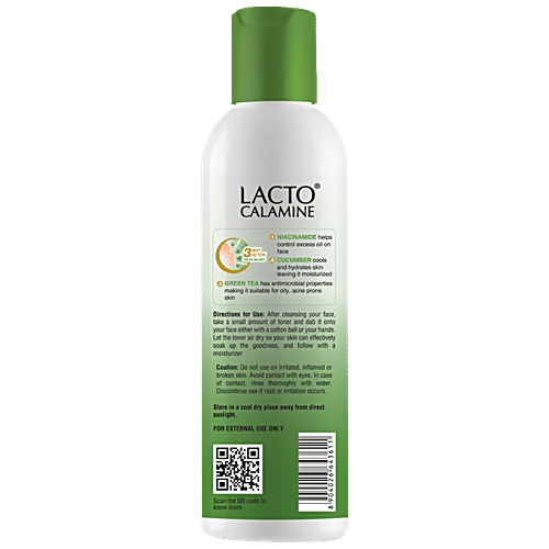 Buy Lacto Calamine Face Toner - Cucumber With Green Tea & Niacinamide ...