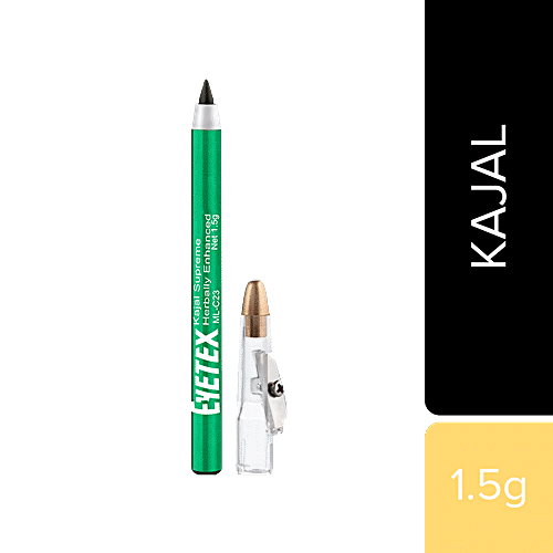 Buy Eyetex Kajal Supreme - Herbally Enhanced, Smudge Free, 9 Herbal ...