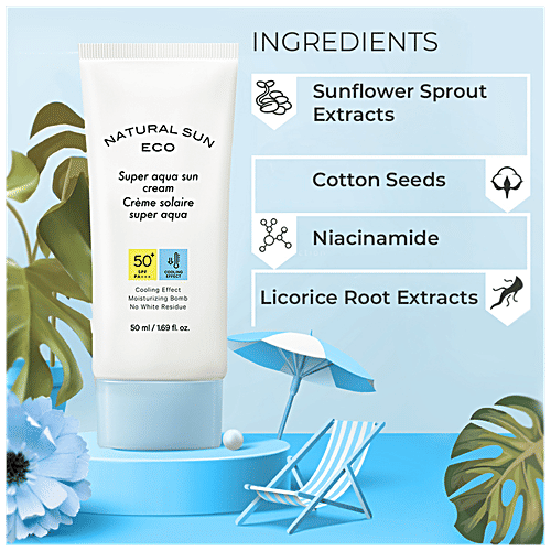 Buy The Face Shop Natural Sun Eco Super Aqua Cream - Controls Unwanted ...