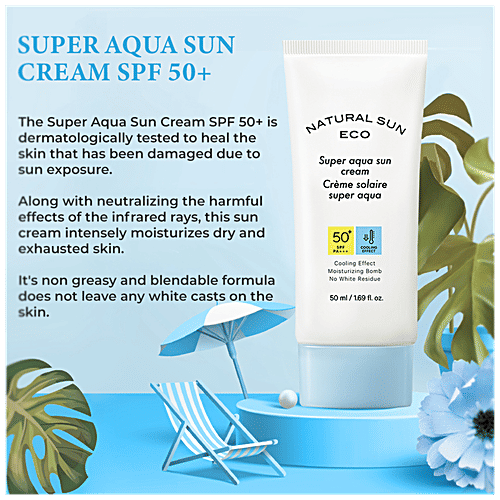 Buy The Face Shop Natural Sun Eco Super Aqua Cream - Controls Unwanted ...