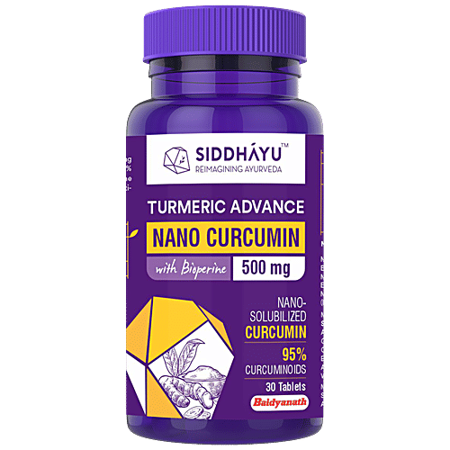 Buy Siddahyu Turmeric Advance Tablet - Nano Curcumin With Bioperine ...