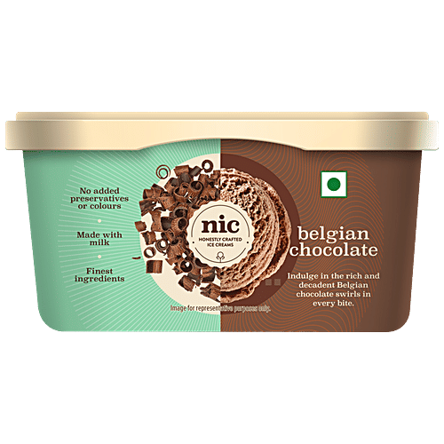 Buy NIC Belgian Chocolate Ice Cream - Zero Cholesterol & Vegetarian ...