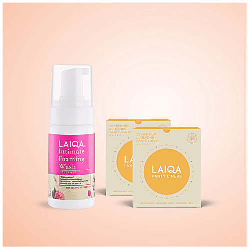 Buy LAIQA Intimate Foaming Wash + Panty Liners Online at Best Price of ...