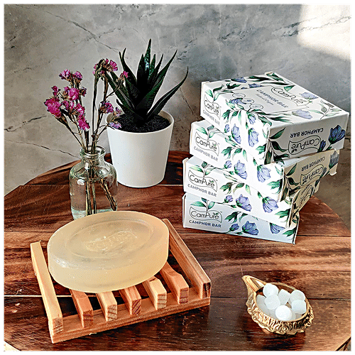 Buy Campure Camphor Bathing Bar - For Face, Body & Hands, Skincare ...
