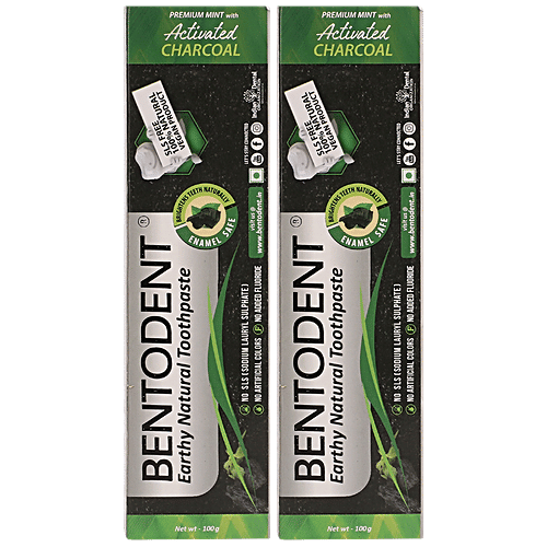 Buy Bentodent Earthy Natural Toothpaste - Activated Charcoal With Mint ...