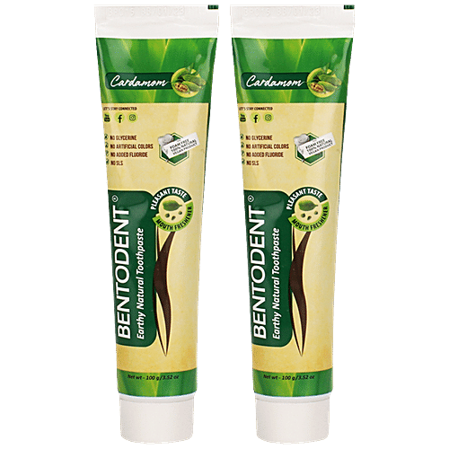 Buy Bentodent Earthy Natural Toothpaste - Cardamom, Vegan, SLS Free ...