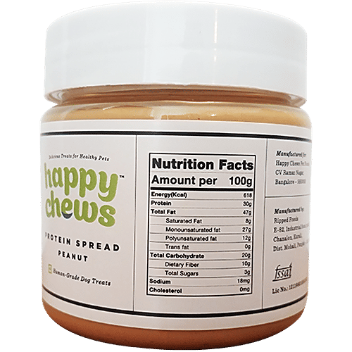 Buy Happy Chews Protein Spread - Peanut Creamy, For Puppies & Dogs ...