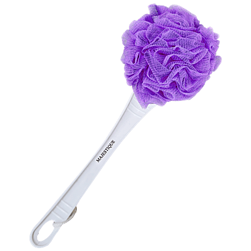 Buy MAJESTIQUE Long Handle Bath Loofah - Creates Rich Lather, Gentle On ...