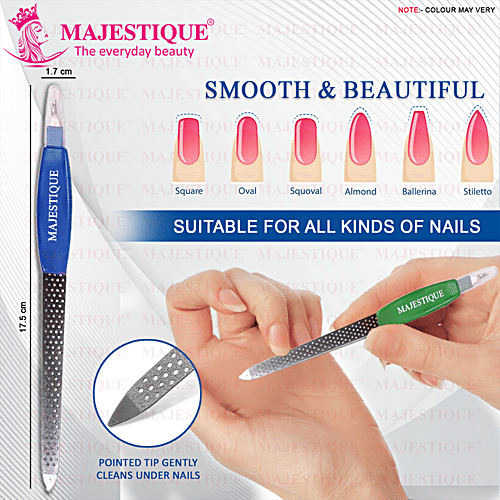 Buy MAJESTIQUE Stainless Steel Nail File - With Cuticle Remover ...